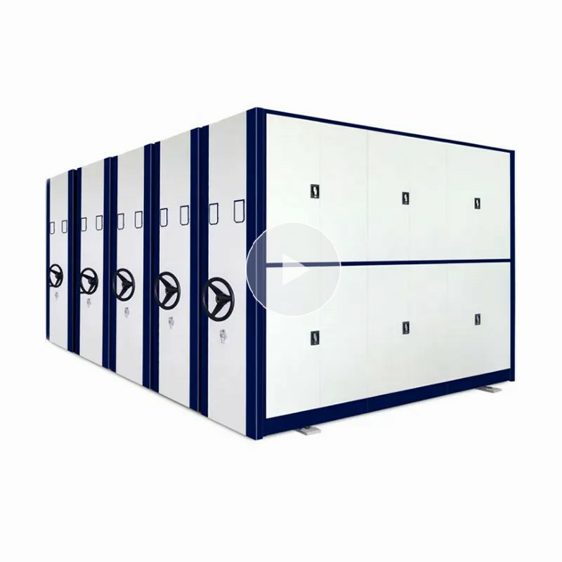 China factory custom wholesale intelligent mobile shelving steel space saver archives rack Uni ...